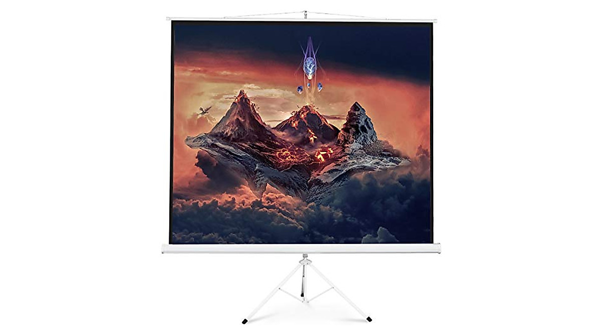 Safstar 100" Portable Tripod Projector Screen | Home & Office