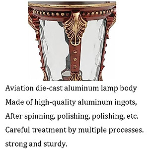 CZLZY European Style Aluminum E27 Pillar Lamp Outdoor Post Light Fixtures Patio Garden Waterproof Column Light Glass Lampshade Villa Wall Base Landscape Light Lawn Light