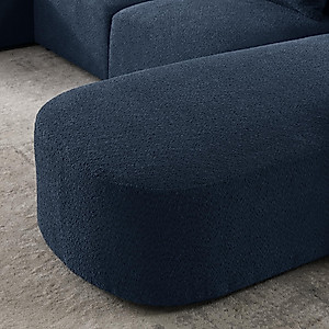 U-Shaped Stylish Comfy Sectional Sofa Couch with 2 Single Seats and Lounge Chaises, Oversized Modern DIY Combination Convertible Modular Sofa&Couch, Cloud Deep Seater Cozy Sofá for Living Room