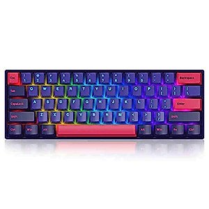 EPOMAKER ACR98 Mini 78-Key Wired Hotswap Mechanical Gaming Keyboard with Acrylic Case & RGB Backlight, Double-Shot PBT Keycaps, NKRO Programmable for Gamers/Mac/Win (Gateron Orange Switch)