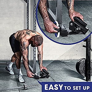 Yes4All Deluxe T-Bar Row Platform - Landmine Row Handle Full 360° Swivel & Easy to Install – Fits Perfectly 1” and 2” Barbell (Black)