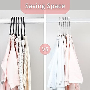 ManGotree Childrens Velvet Clothes Hangers, Baby Kids Hangers for Clothes Space Saving Non-Slip 15Pack (White)