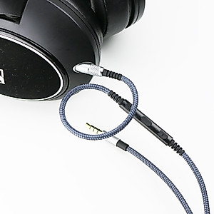 NewFantasia Cable Compatible with Sennheiser HD598, HD598 SE, HD518, HD598 Cs, HD598 SR, HD599, HD569, HD579 Headphone, Remote Volume Mic Compatible with iPhone 4.3FT