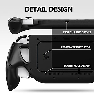 TERIOS Switch Controller Grip Compatible with Nintendo Switch 7.0'' OLED, Fast Charging 5000mAh Portable Rechargeable Backup Battery with Charger Station Console Ergonomic Design