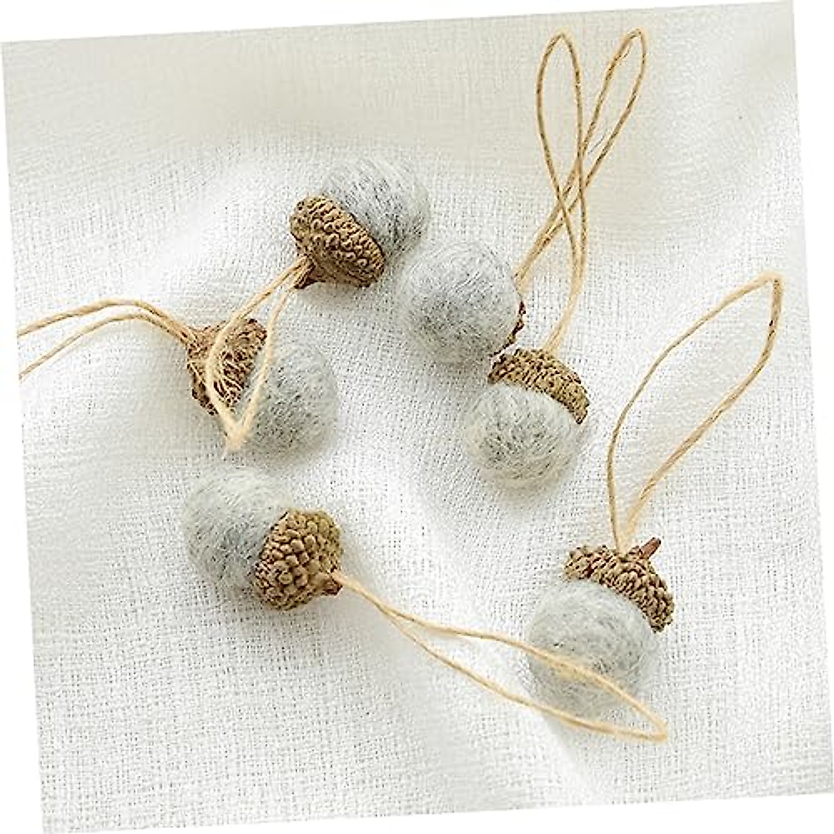 Nativity Ornaments 6 1 Hanging Pinecone Christmas Tree Pine Cone Wool Felt Pendant Wool Felt Ball DIY Charm Pendant Wool Felt Decorations Felt Ball Grey Xmas Hanging Decor
