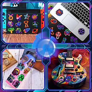300 PCS Neon Stickers Pack,Cool Stickers for Teens Adults Kids,Waterproof Trendy Stickers for Skateboard Water Bottle Laptop Scrapbook Luggage