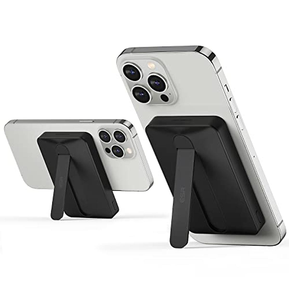 ESR MagSafe Battery Pack (HaloLock), 5,000mAh MagSafe Power Bank with USB-C Cable, Mini Kickstand Magnetic Wireless Power Bank for iPhone 14/13/12 Series, MagSafe Portable Charger, Black