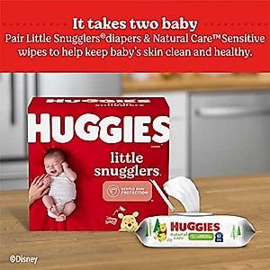 Huggies Natural Care Sensitive Baby Wipes, Unscented, Hypoallergenic, 99% Purified Water, 15 Flip-Top Packs (960 Wipes Total)