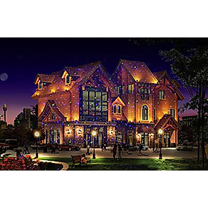 LedMall Motion 8 Patterns in 1 Red, Green, and Blue Outdoor Christmas Laser Lights Projector with remote control and Security Lock