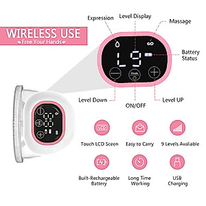 Aidmom Breast Pump S12 Pro Wearable Breastfeeding Pump with Soft Double-Sealed Flange and 3 Modes & 9 Levels, Wireless Electric Breast Pump Milk Extractor with Smart Display & Memory Function