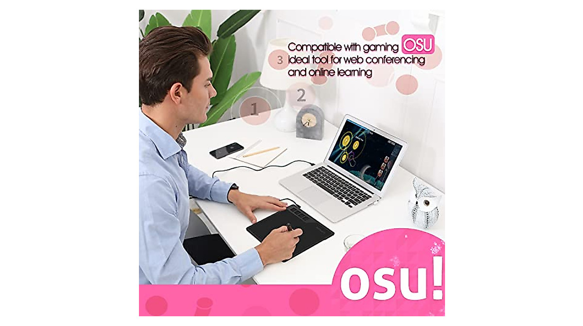 GAOMON S620 Graphics Tablet – Portable 6.5 x 4 Inch Drawing & Gaming Tool