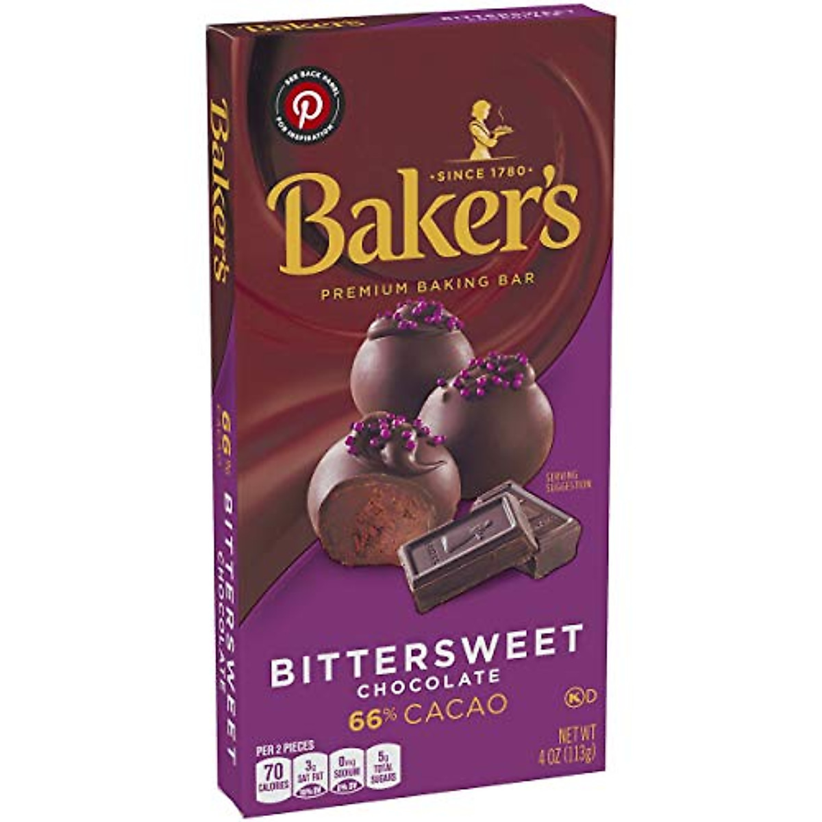 Baker's Premium Bittersweet Chocolate Baking Bar (4 oz Bar)