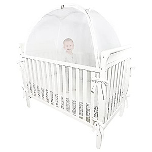 SLUMBLE Luxury Crib Tent | Crib Tent to Keep Baby from Climbing Out of Crib | Upgraded Mesh Crib Bumper Option | Premium Instant Pop-Up Crib Cover | Baby Crib Safety Tent | Designed in The USA