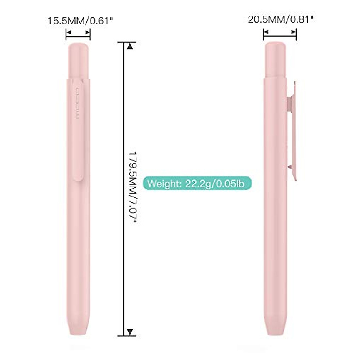 MoKo Holder Case for i-Pencil, Retractable Tip Cap for New iPad 10.2 2019/iPad Air (3rd Generation) 10.5" 2019/iPad Mini (5th Generation) 7.9" 2019 i-Pencil（Only for i-Pencil 1st - Pink