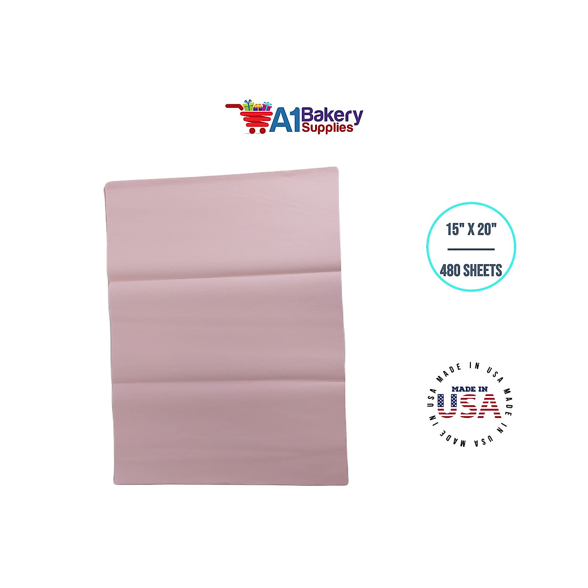 Bulk Blush Tissue Paper 15 inch X 20 inch 480 Sheets Premium Quality Gift wrap Tissue Paper A1 bakery supplies