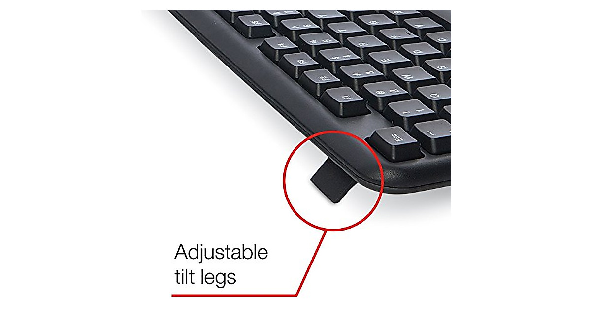 Verbatim Slimline Wired Keyboard and Mouse Combo USB Plug-and-Play ...