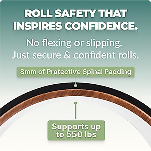 UpCircleSeven Yoga Wheel for Back Pain - Deep Tissue Massage - Yoga Back Roller Wheel for Back Pain Relief Stretching Myofascial Release Mobility (Cork, 12)