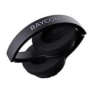 Raycon Fitness Headphones - Wireless Over-Ear-Headphones with 45 Hours of Battery, Active Noise Cancellation, Awareness Mode, 3 Quick Swap Ear Cushions, IPX4 Water Resistance (Black)