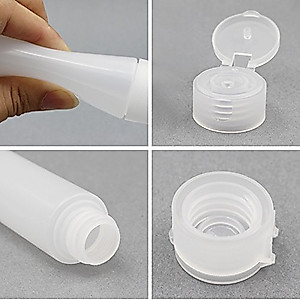 OTO 6 Pack Travel Size Plastic Squeeze Bottles for Liquids, 30ml/1 Fl. Oz TSA Approved Makeup Toiletry Cosmetic Containers