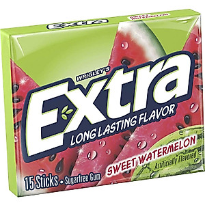 Extra Chewing Gum, Sweet Watermelon Sugarfree, 12 Ounce (Pack Of 12)