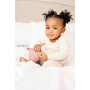 BraveJusticeKidsCo | Snack Attack II Snack Cup | Collapsible Silicone Snack Container | Toddler and Baby Snack Catcher Lid (Blue Steel)