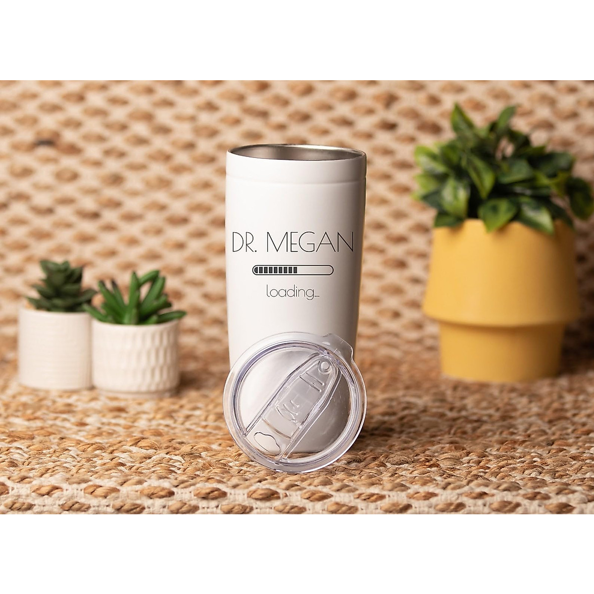 Phd Loading Tumbler, Personalized Dr Loading Gift, Phd In Progress Travel Mug, Future Doctor Outdoor Cup, Doctor Name Stainless Steel Mug (30 oz)