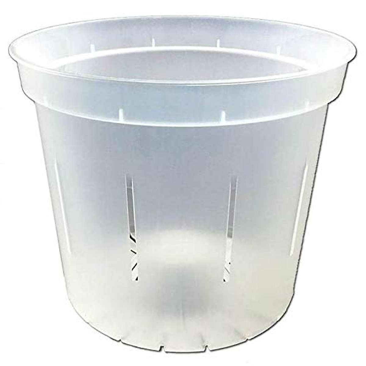 rePotme 6 inch Orchid Pot 3 Pack - Slotted Orchid Pots with Holes for Repotting (Crystal Clear)