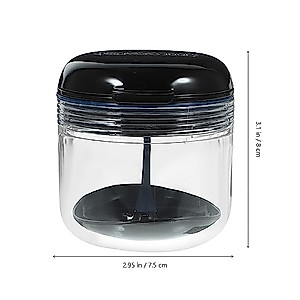 Desktop Stand Denture Bath Case with Basket Denture Bath Cleaning Box Container Soaking Cup Cleaner Retainer Case Holder with Denture Brush and Mirror for Dentures False Teeth