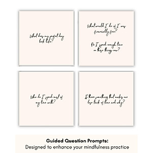 Lamare - Meditation and Mindfulness Cards I Self Reflection, Anxiety and Stress Relief Questions Kit & Accessories I 40 Question Prompts Cards I Self Care Box Gifts for Mom, Women, Birthday
