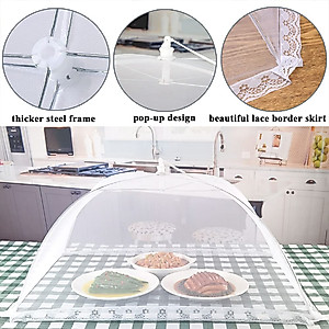 3 Pack Food Covers for Outside, Pop-Up Collapsible High-Density Mesh Tent to Keep out Flies, Mosquitoes, Suitable for Picnic, Party Catering Kitchen, Restaurant