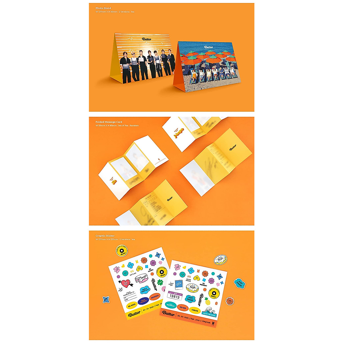 Big Hit Entertainment KTMMD1083 BTS - Butter Album+Extra Photocards Set (Cream ver.)
