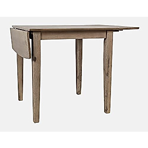 Jofran Eastern Tides Drop-Leaf Coastal Dining Table, Brushed Bisque