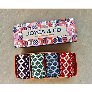 JOYCA & CO. 3-5 Pairs Womens Multicolor Fashion Warm Wool Cotton Thick Winter Crew Socks (4 Pairs Mix 1)