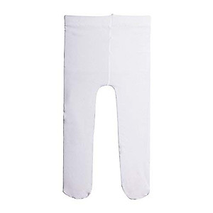 CALZITALY 2 Pairs - Baby Girl Plain Microfibre Semi Opaque Pantyhose | Newborn Pantyhose | 40 Den | 3 To 24 Months | Italian Hosiery | (12 Months, 1 Pair White + 1 Pair Pink)