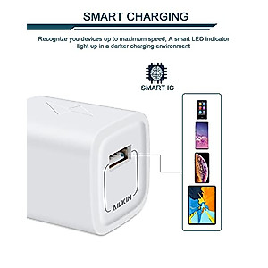 Charger Block, AILKIN 5Pack USB Wall Charging Adapter Fast Charge Power Plug Brick for iPhone 14 13 Pro Max 12 11, Samsung Galaxy S22 Ultra, Google, LG, One Port USB Mini Station Cube Box for Travel