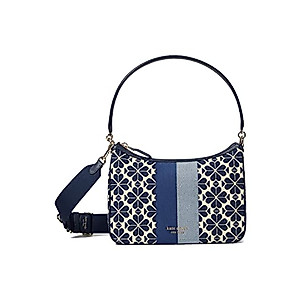 Kate Spade New York Spade Flower Jacquard Stripe Sam Small Convertible Shoulder Bag Blue Multicolor One Size