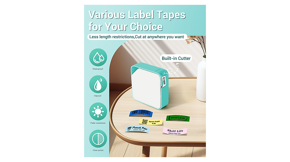 Vixic D1600 Bluetooth Label Maker | Print Labels from Phone