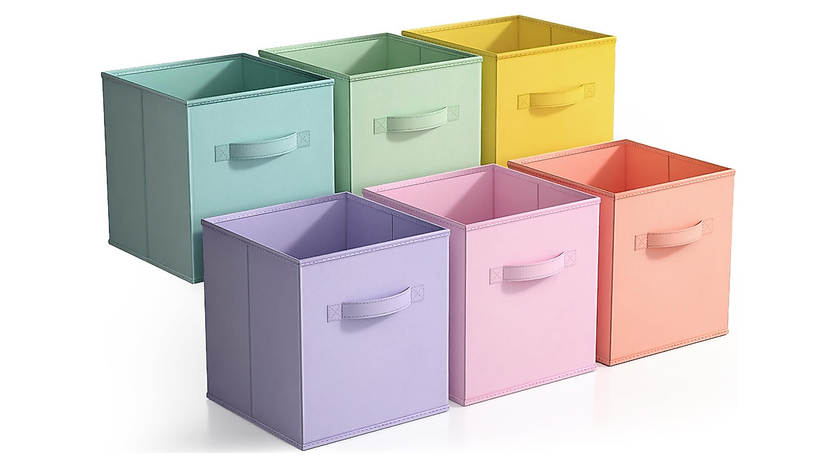 Sorbus 11-Inch Cube Bins - Organize with Style