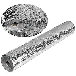 15-3/4" X 590" Aluminum Foil Kitchen Backsplash Sticks Wallpaper, Waterproof Self Adhesive Wallpaper for Kitchen, Oil-Proof Kitchen Contact Paper for Shelf Liner Countertop Cabinets(Silver)