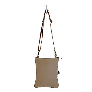 Myra Bag Simple Sober Small & Crossbody Bag Upcycled Cotton & Hair Leather S-2910