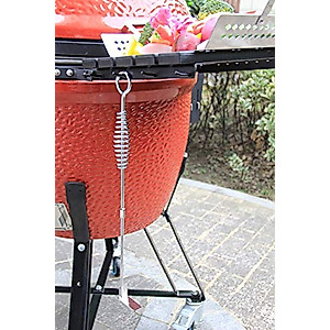 KAMaster 18” Ash Tool Poker Big Green Egg Accessories Kamado Grill Joe Ash Removal Tool Ash Rake Cleaning Tools Wood Corner Cleaner Accessories
