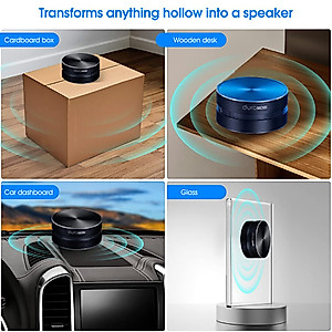 Irfora 2 Packs Wirelessly BT Speaker Bone Conduction Speakers Mini Portable Loud Stereo Sound Built-in Mic Sound Box Black