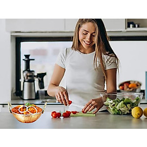 Genx Set of 4, Indian Copper Serveware Karahi Vegetable Dinner Bowl with Solid Brass Handle for Indian Food, Diameter- 13 Cm (5.2 Inches)