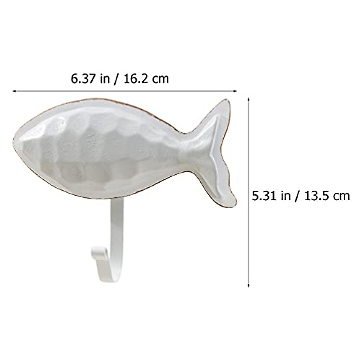 HEALLILY Coat Hanger Hooks 2pcs Fish Wall Hooks for Hanging Sea Wall Hooks Nautical Hook Rustic Wall Hanger Coat Towel Hook Beach Coastal Wall Decorations Ornament Wall Coat Hooks