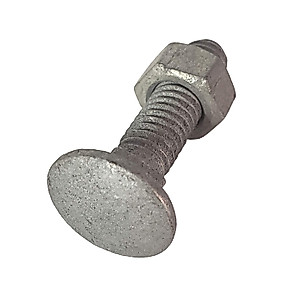 5/16 x 1-1/4" Long Carriage Bolt Set w/Hex Nut for Chain Link Fence Accessories