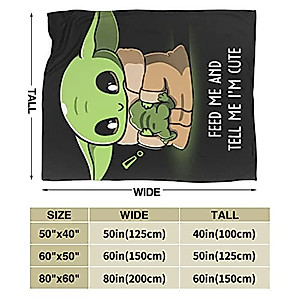Baby Yoda Blanket Ultra-Soft Micro Fleece Blanket Throw All Seasons Warm Throw Blanket for Nap (40in50in)