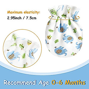 Newborn Baby Gloves Infant No Scratch Elastic Wrist Infant Soft Gloves Baby Mittens for 0-6 Months Baby Girls Boys (Cool Style,24 Pairs)