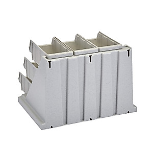Cambro 9RS9480 Versa Speckled Gray 9-Bin Organizer Rack Case of 1