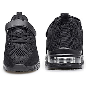 Anlarach Kids Toddler Shoes Boys Girls Athletic Running Shoes Air Cushion Sneakers for Toddler 7 allblack