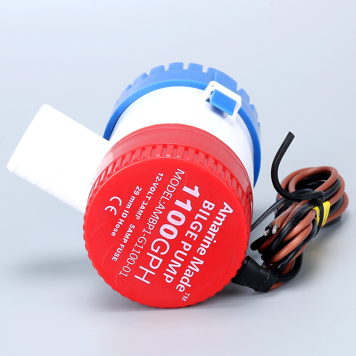 Amarine Made Bilge Pump, 12v Boat Pump 1100gph Marine Boat Bilge Pumps, Fully Submersible Pump for Ponds, Pools, Fishing Boats, RV and Marine Use